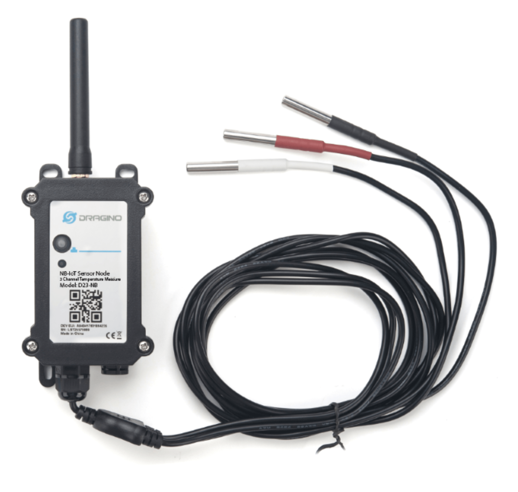 D23 NB-IoT LTE CAT-M Waterproof Outdoor Temperature Sensor (3 probes ...