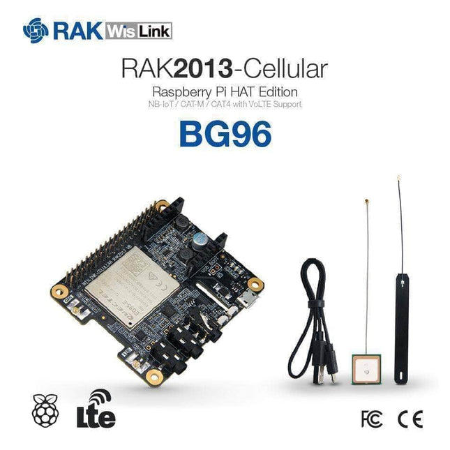 RAK2013 Cellular WisLink Raspberry Pi-HAT BG96 4G LTE Cat-M1, NB-IoT – IOT Store